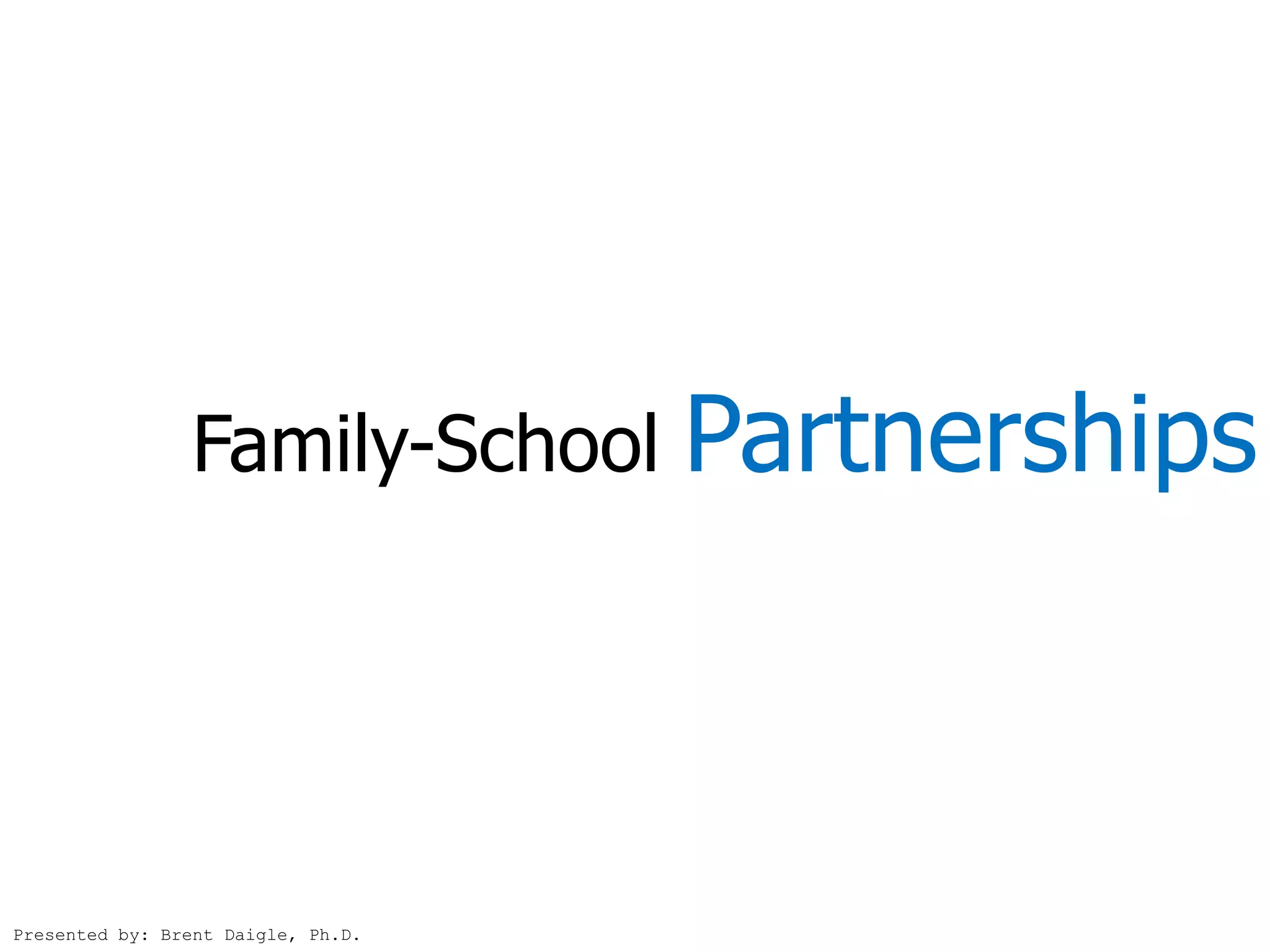 Family And School Partnerships | PDF