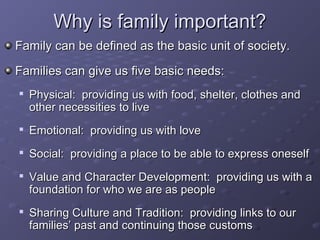 Family and social health | PPT