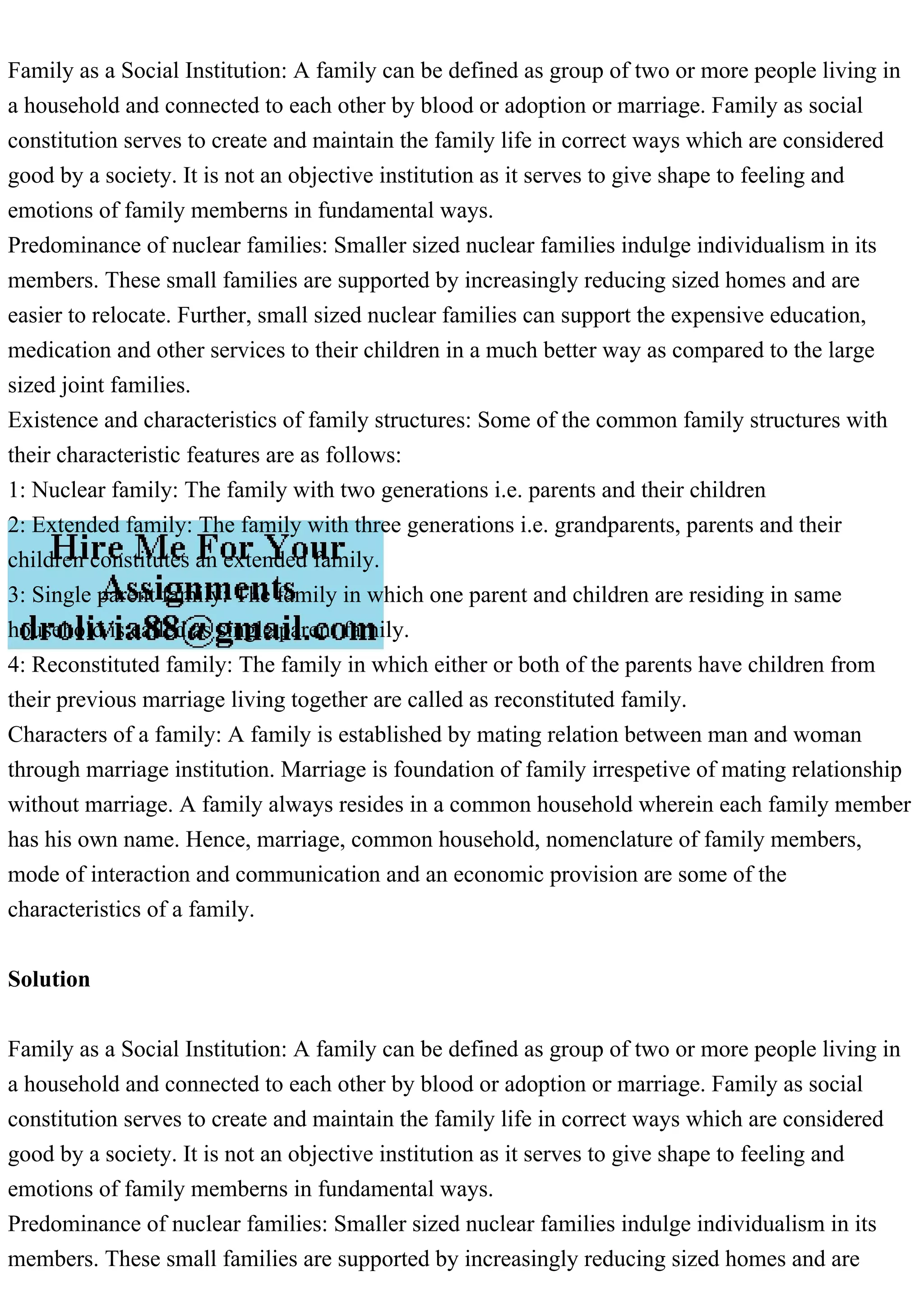 Family as a Social Institution A family can be defined as group of .pdf