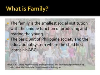 Family as part of education | PPTX