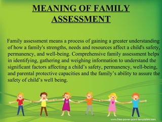 Family assesment ppt | PPT
