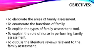 "Family assessment in Pediatric Nursing" | PPTX