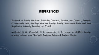 Family Assessment Tools in Family medicine residency | PPTX