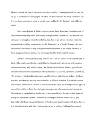 Family assignment reflection | DOCX