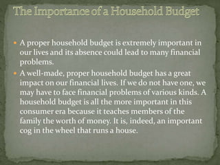 Family budgeting | PPTX