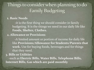 Family budgeting | PPTX
