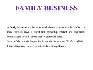 Family business | PPTX | Business | Business and Finance