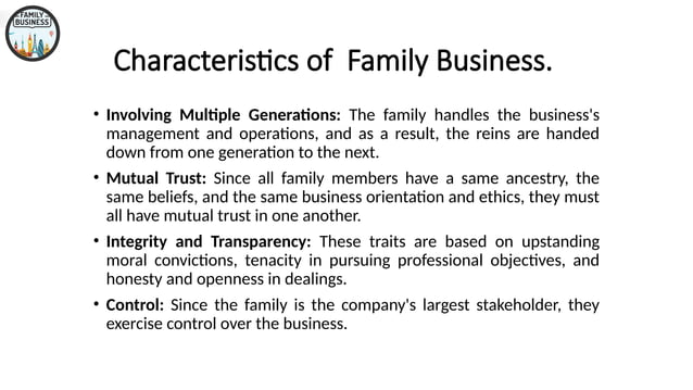 Family Business :Entrepreneurship development | PPT