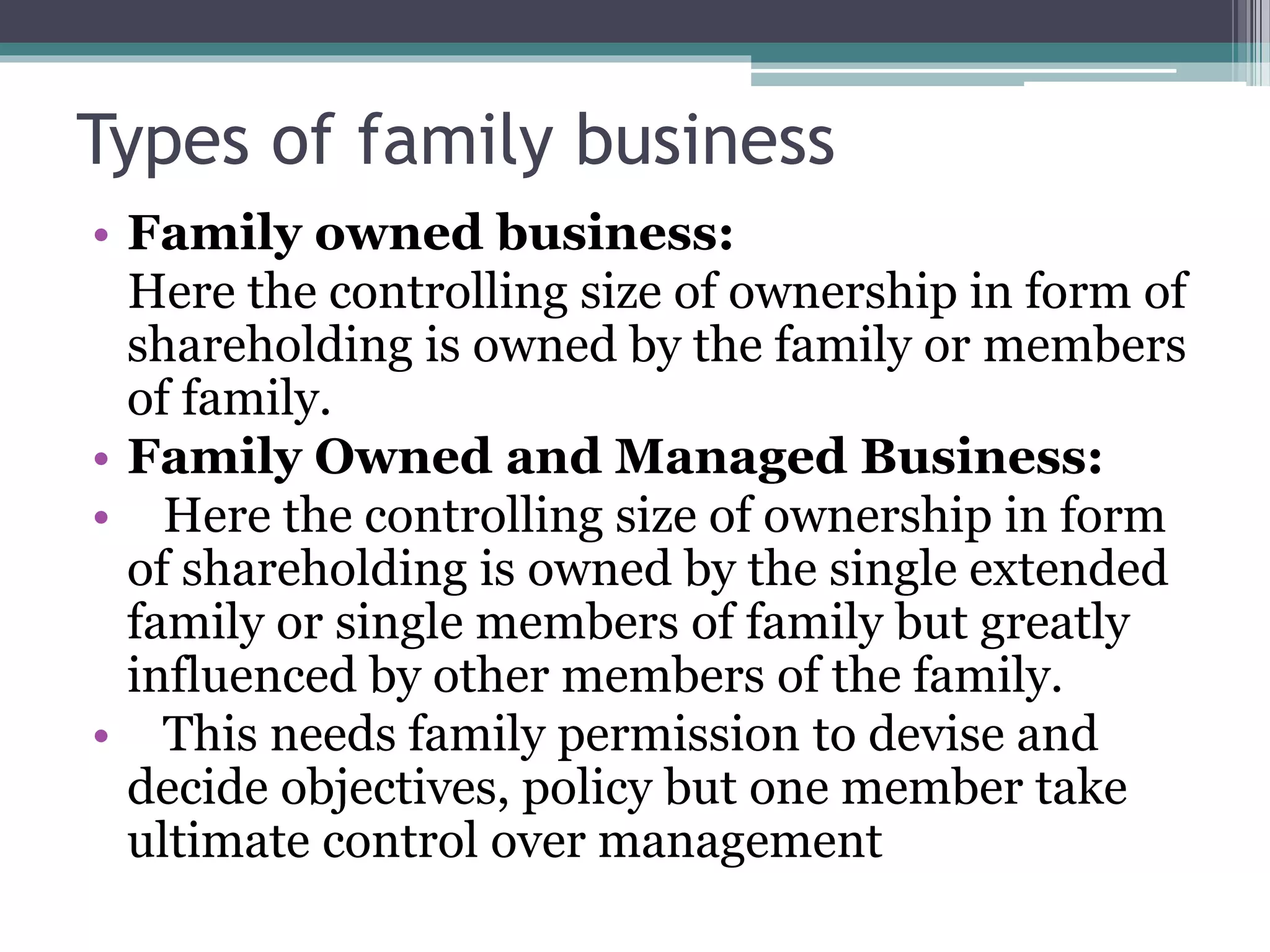 Family business in india | PPTX