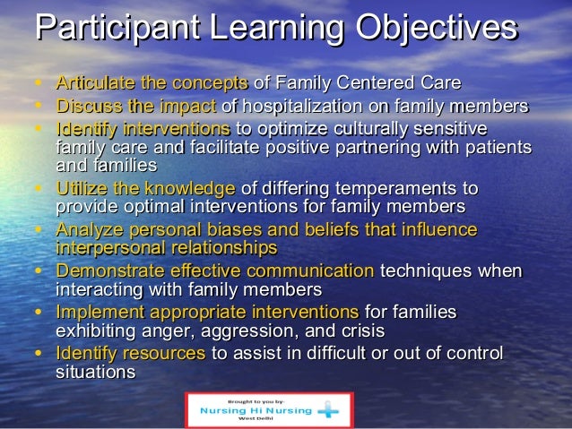 Examples Of Family Centered Care