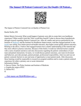 Family Centered Care Framework | PDF