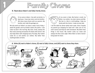 Family chores reading | PPT