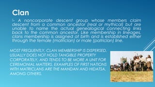 Family, clan tribe | PPT