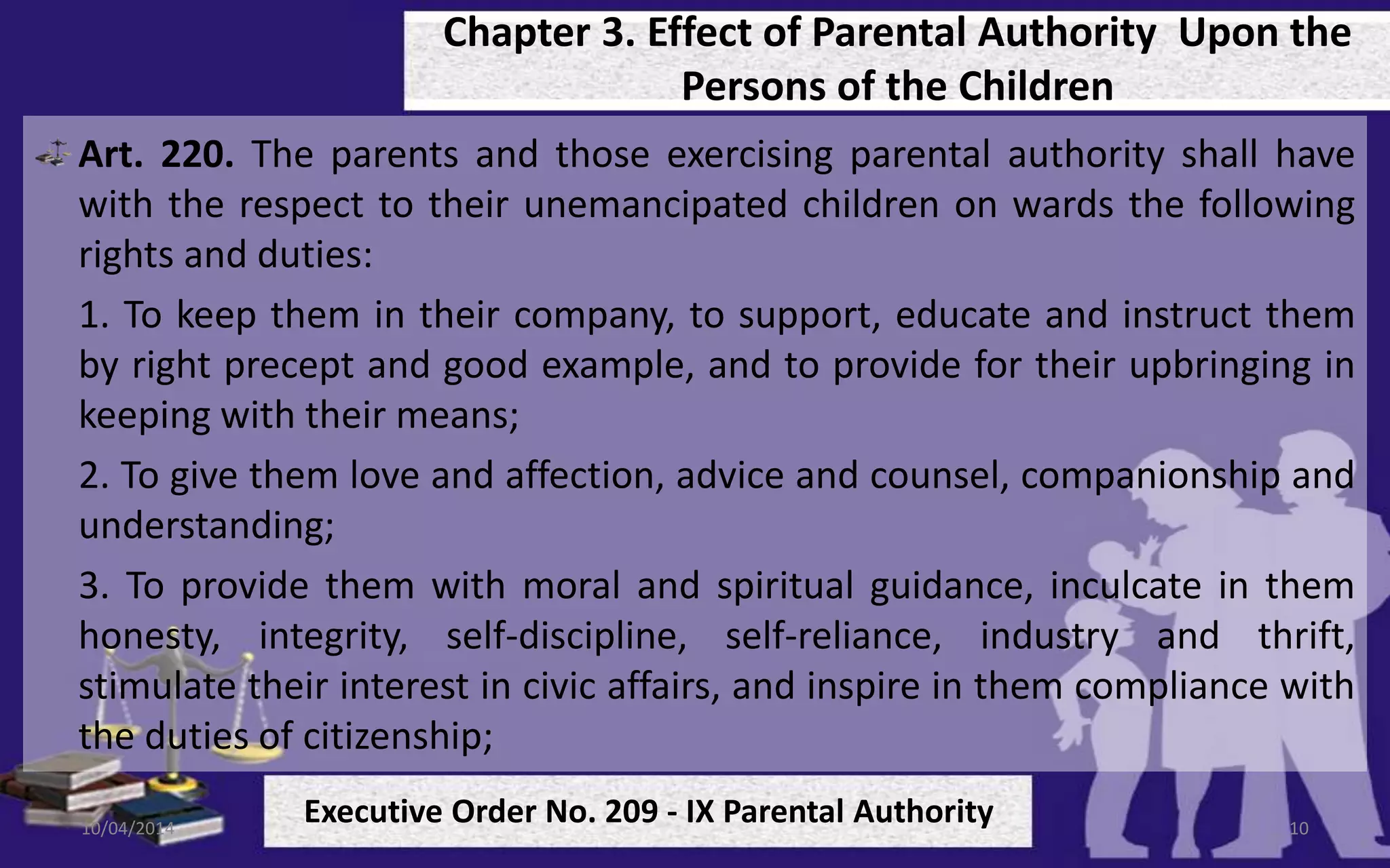 Family code of the Philippines (Executive No. 209 July 6, 1987) | PPTX