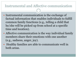 The Family communication process | PPTX