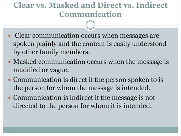 The Family communication process