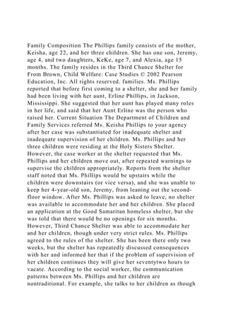 Family Composition The Phillips family consists of the mother, Kei.docx