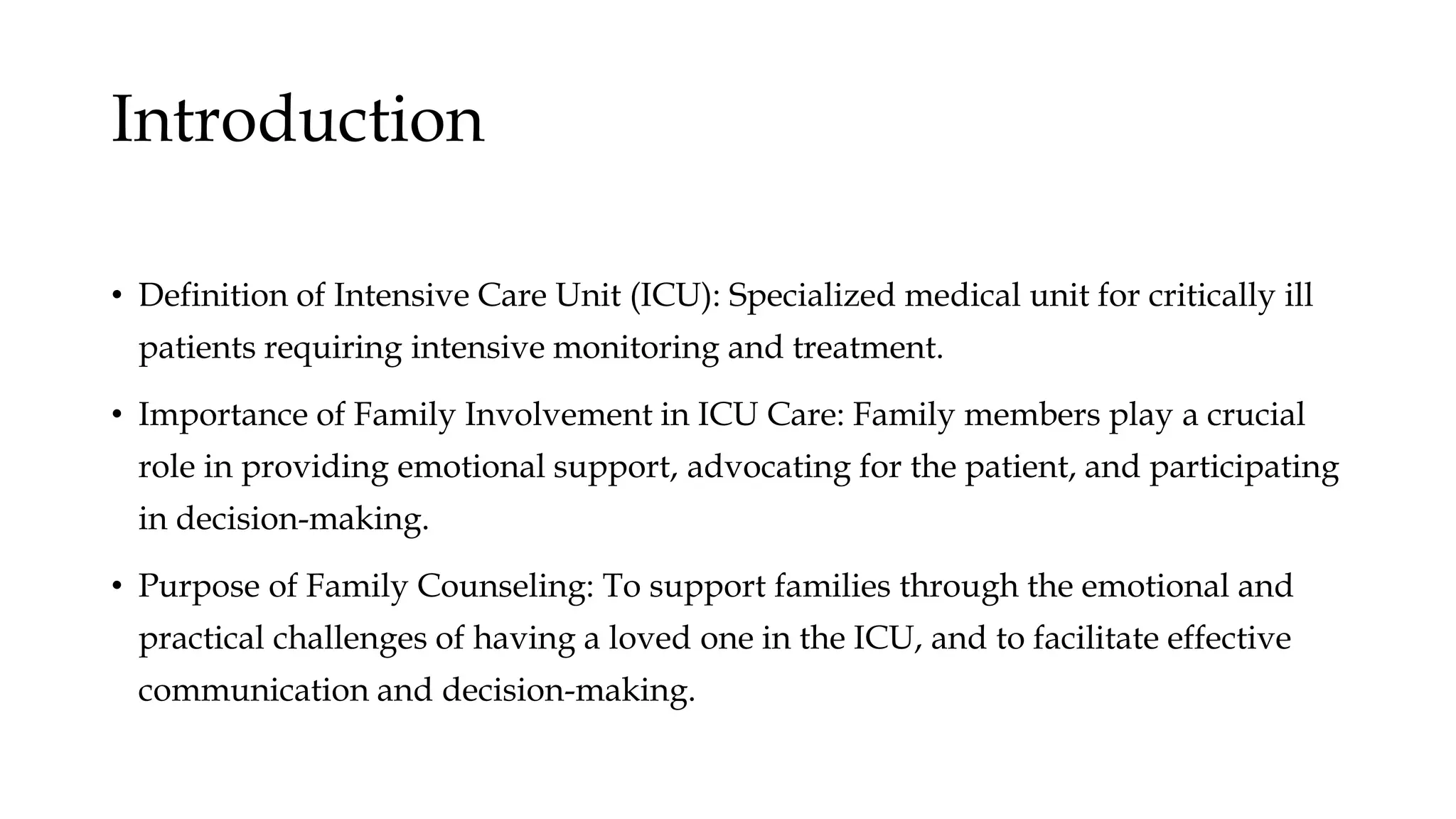 Family counselling In ICU and management.pptx