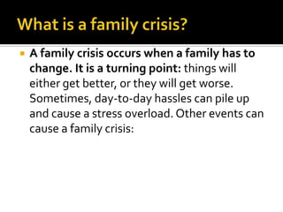 Family crisis | PPTX
