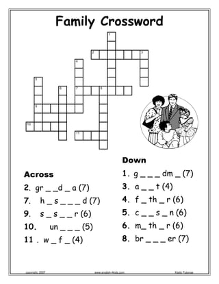 Family crossword | PDF