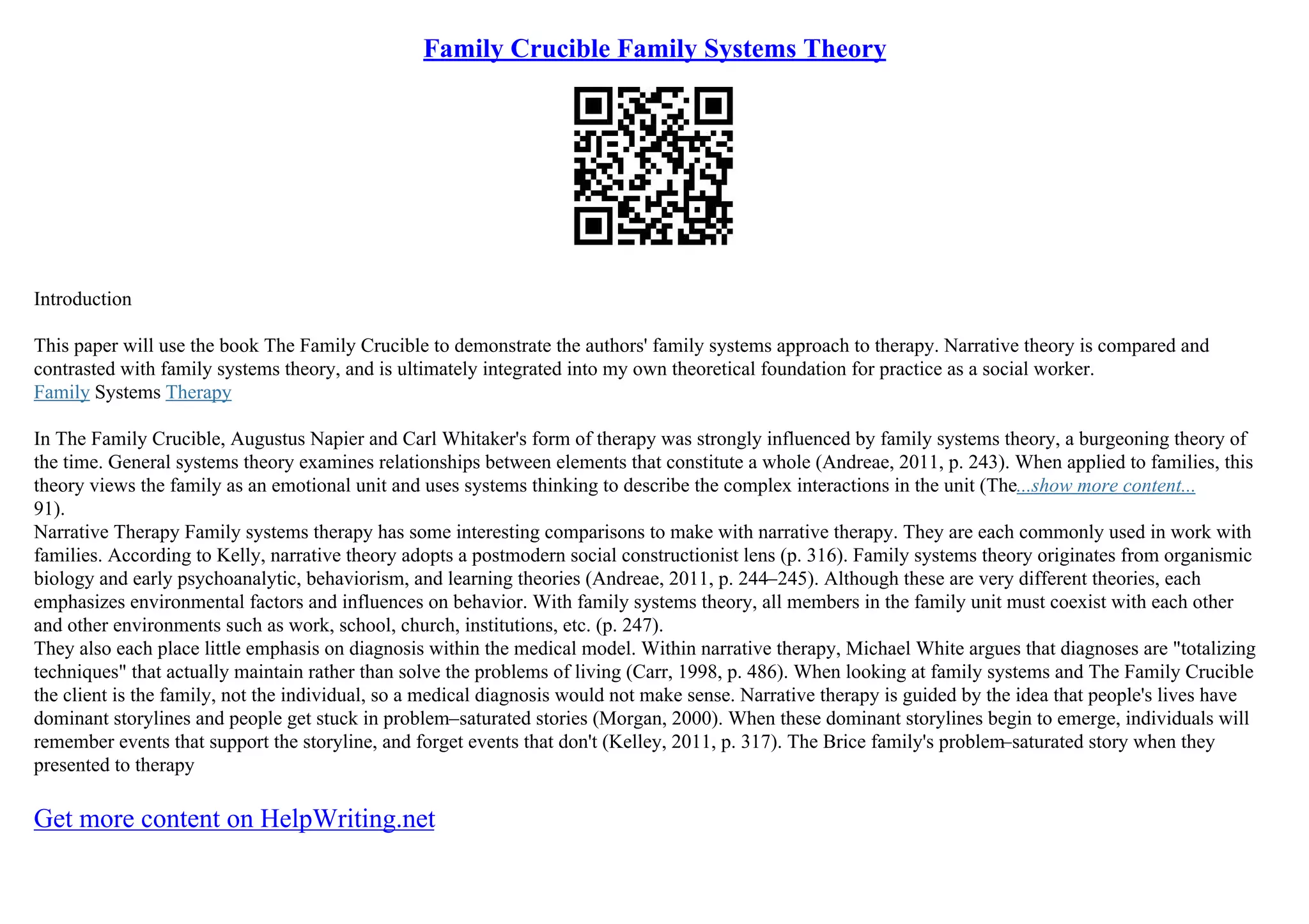 Family Crucible Family Systems Theory | PDF