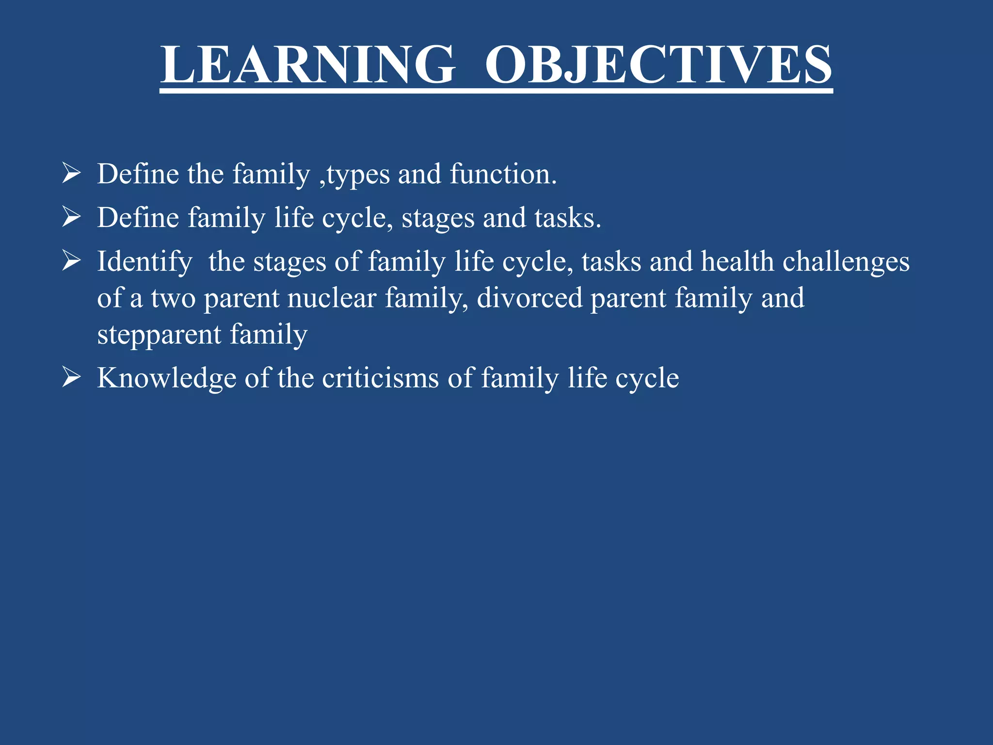 Family life cycle | PPTX