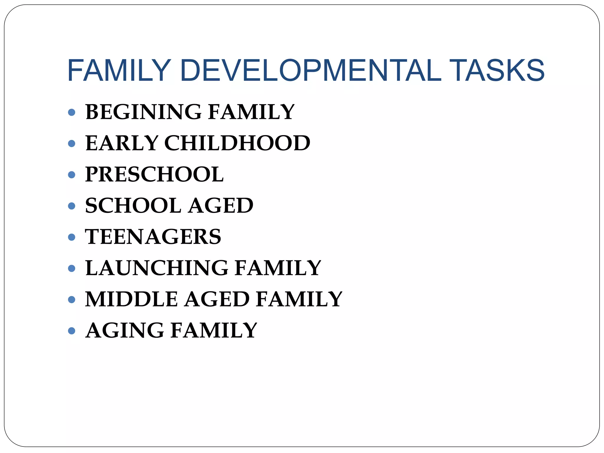 Family developement cycle | PPTX