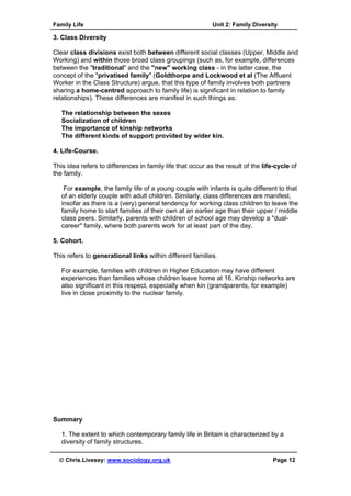 Family diversity teaching notes | PDF