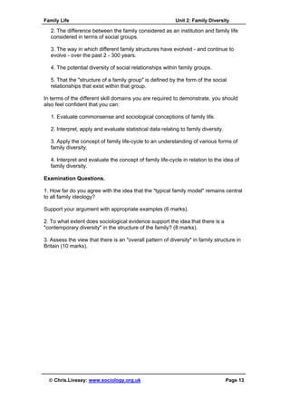 Family diversity teaching notes | PDF