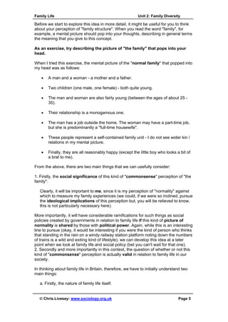 Family diversity teaching notes | PDF