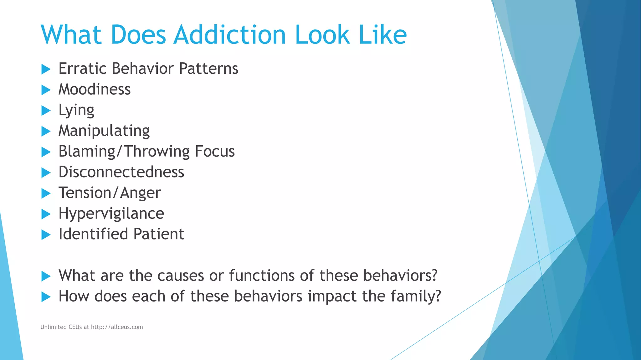 Family dynamics of addiction | PPTX
