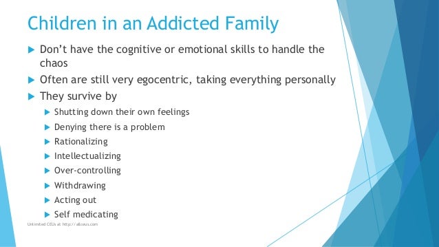 Family dynamics of addiction