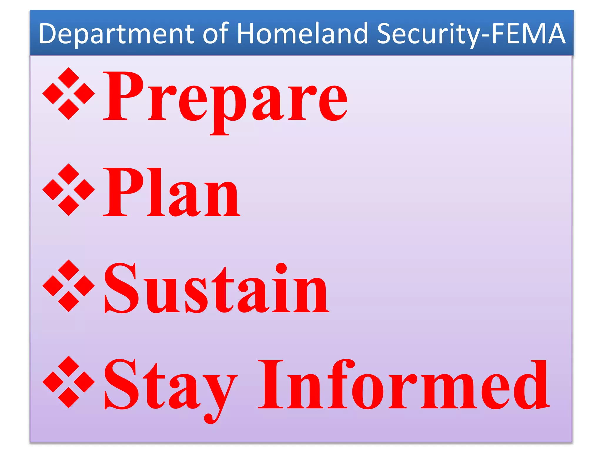 Family emergency disaster preparedness information | PPTX