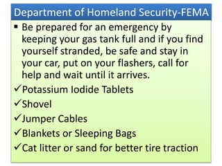 Family emergency disaster preparedness information | PPT