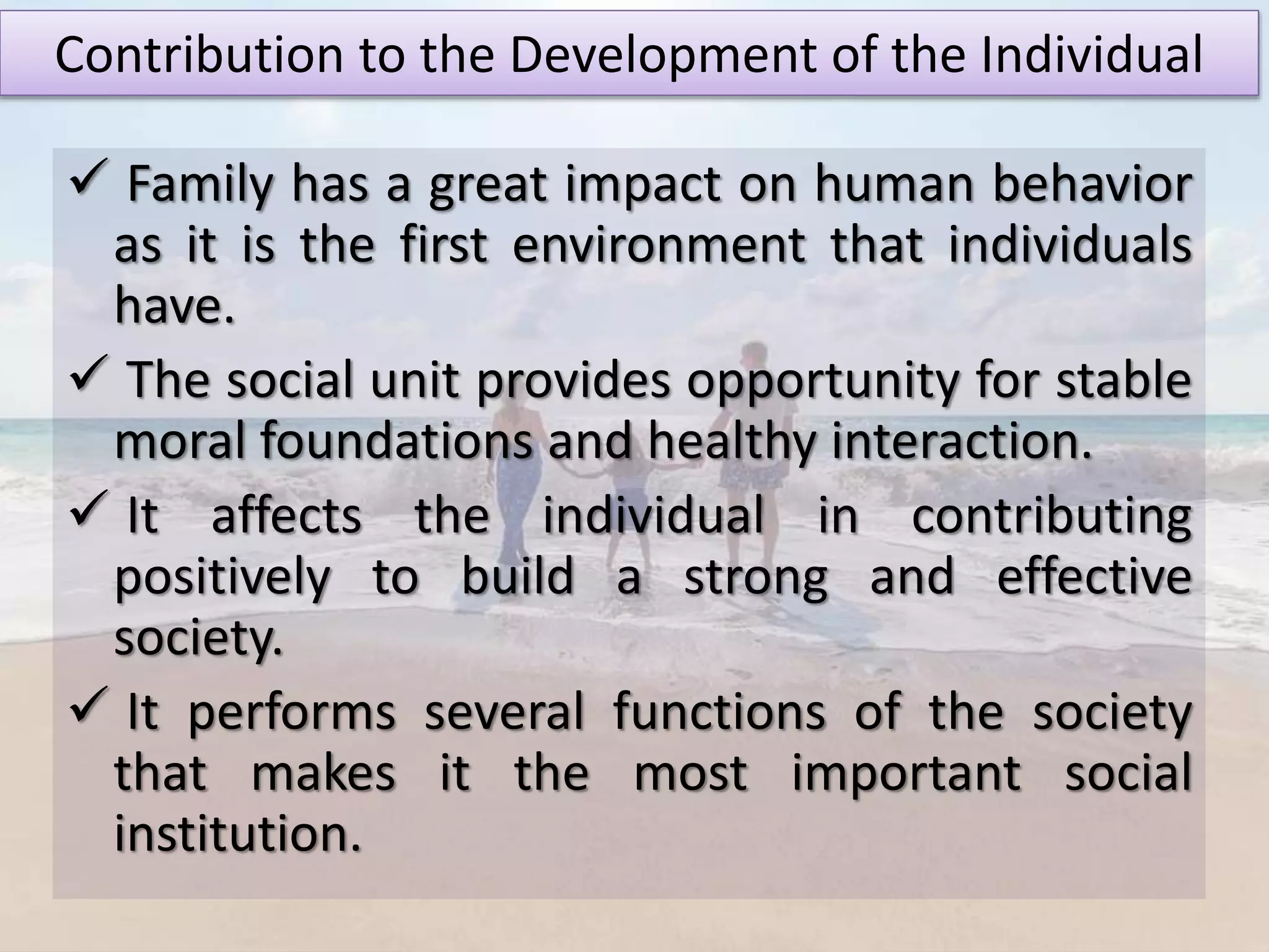 Family as a Social Institution | PPTX