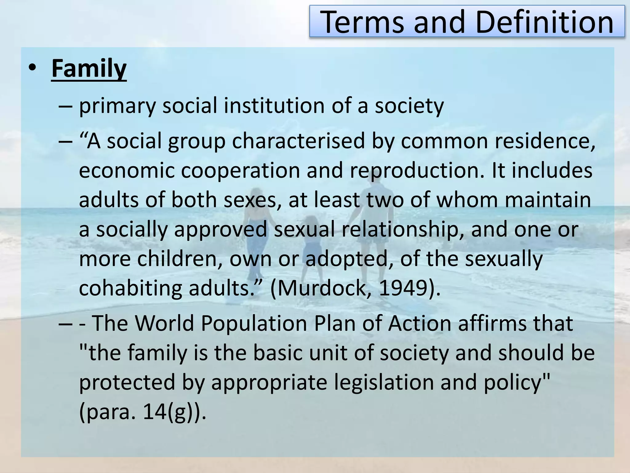 Family as a Social Institution | PPTX
