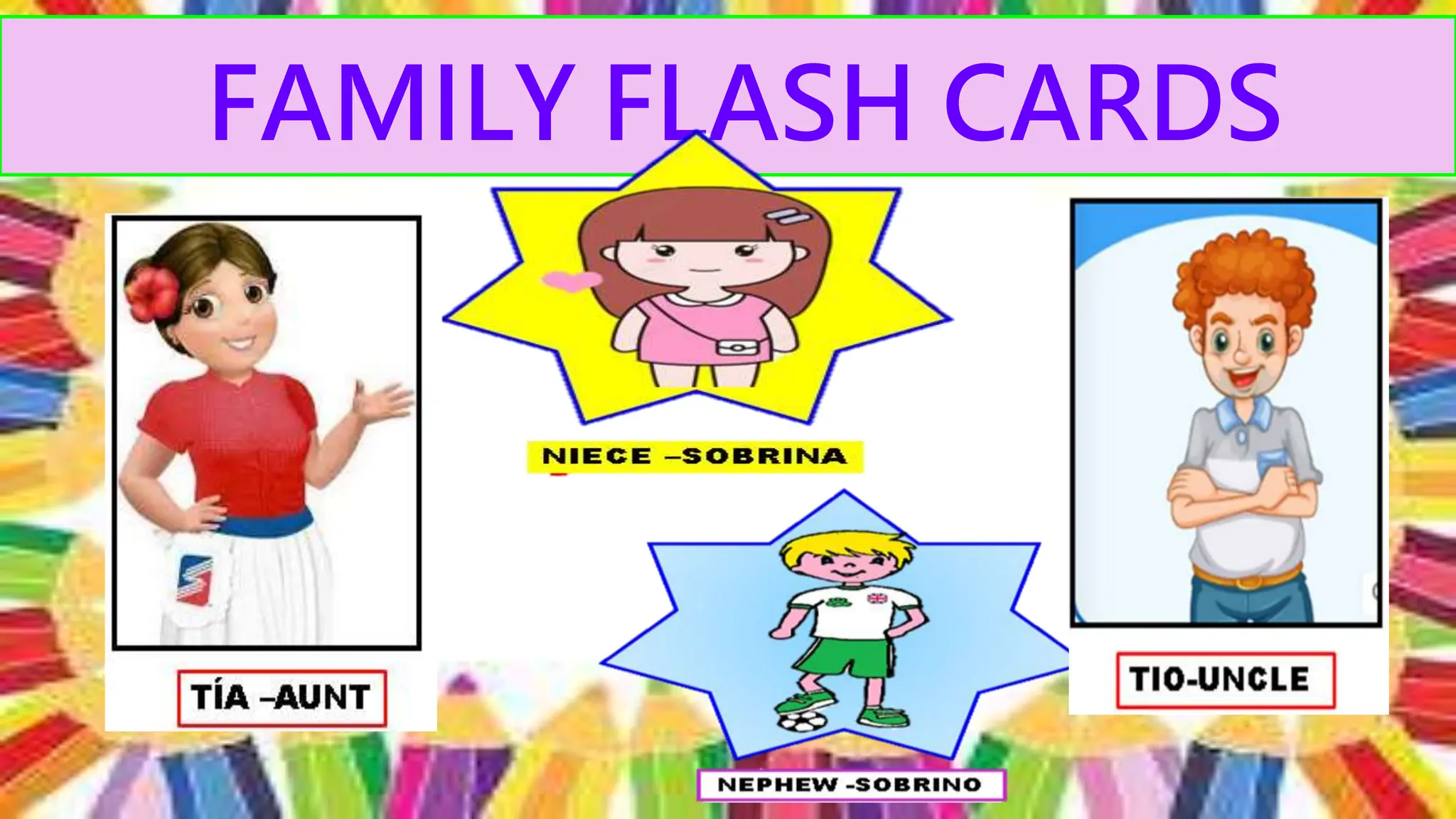 FAMILY FLASH CARDS LOS NIÑOS APRENDEN CANTANDO.pptx