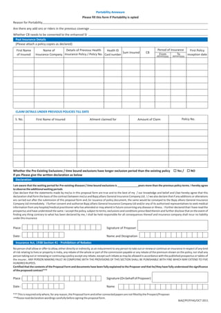 Family Floater Health Guard Proposal Form | PDF