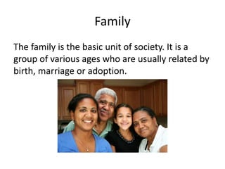 Family functions and types | PPTX