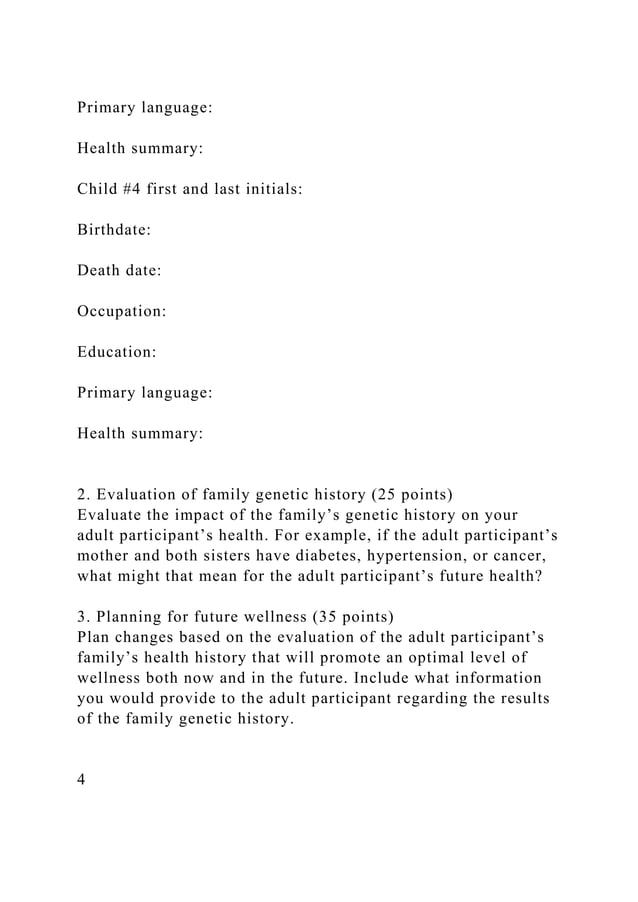 Family Genetic History Form Your Name Date Your Instructo.docx