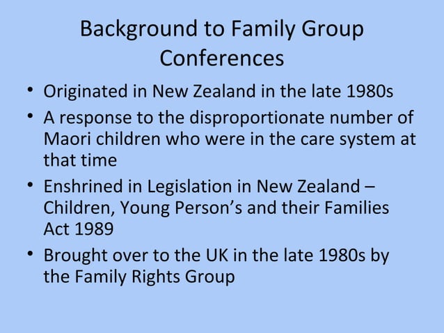 Family group conferences – Kate Parkinson (ppt, 210 kb) | PPT | Daycare ...
