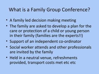 Family group conferences – Kate Parkinson (ppt, 210 kb) | PPT