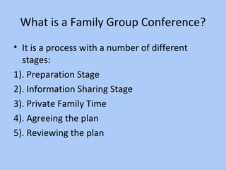 Family group conferences – Kate Parkinson (ppt, 210 kb) | PPT