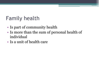 Family health | PPTX