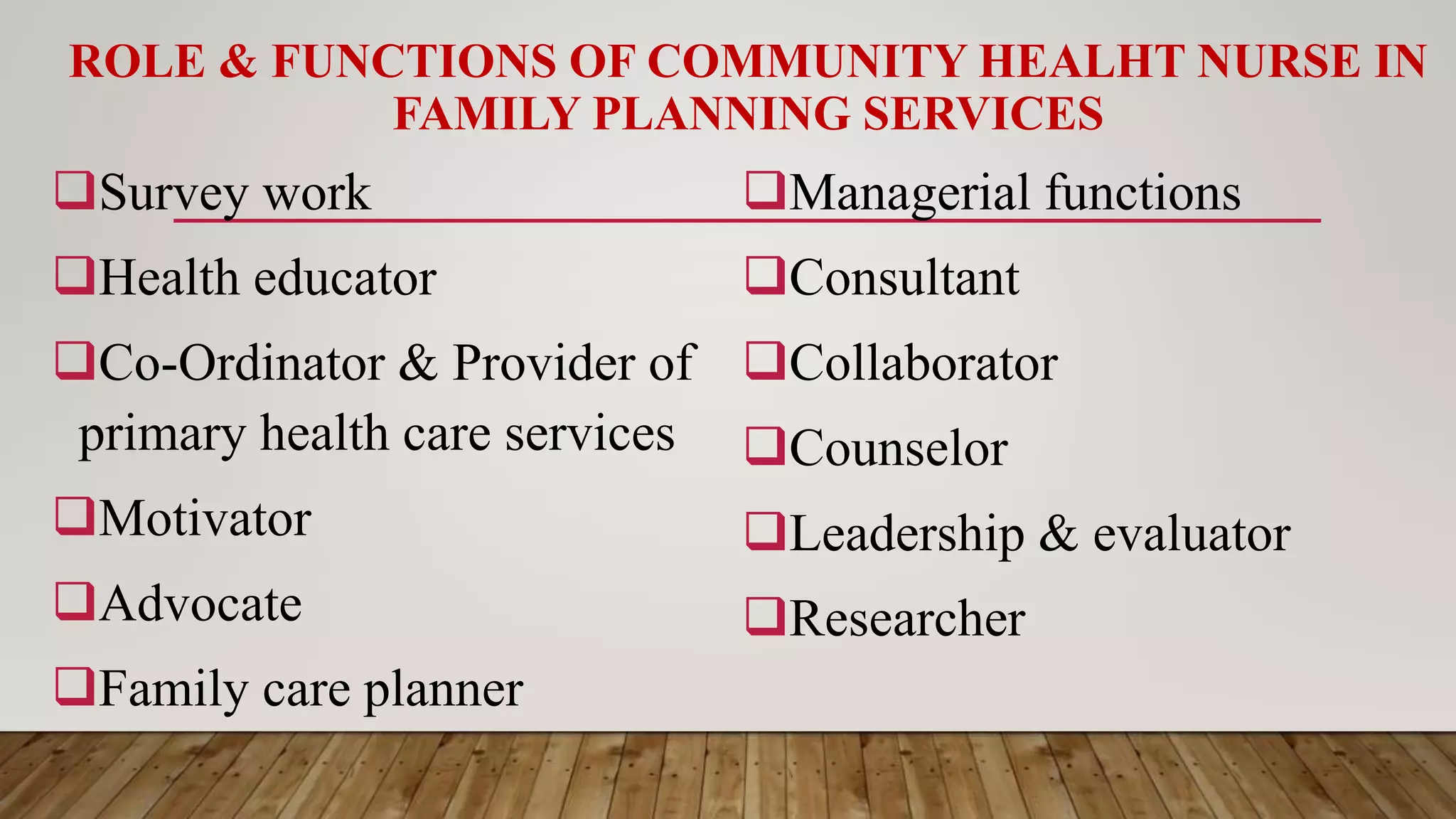 FAMILY HEALTH CARE NURSING | PPTX