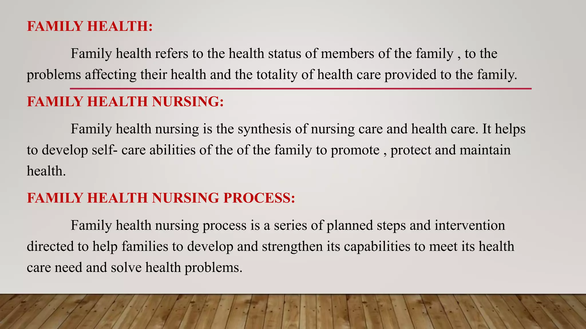 FAMILY HEALTH CARE NURSING | PPTX