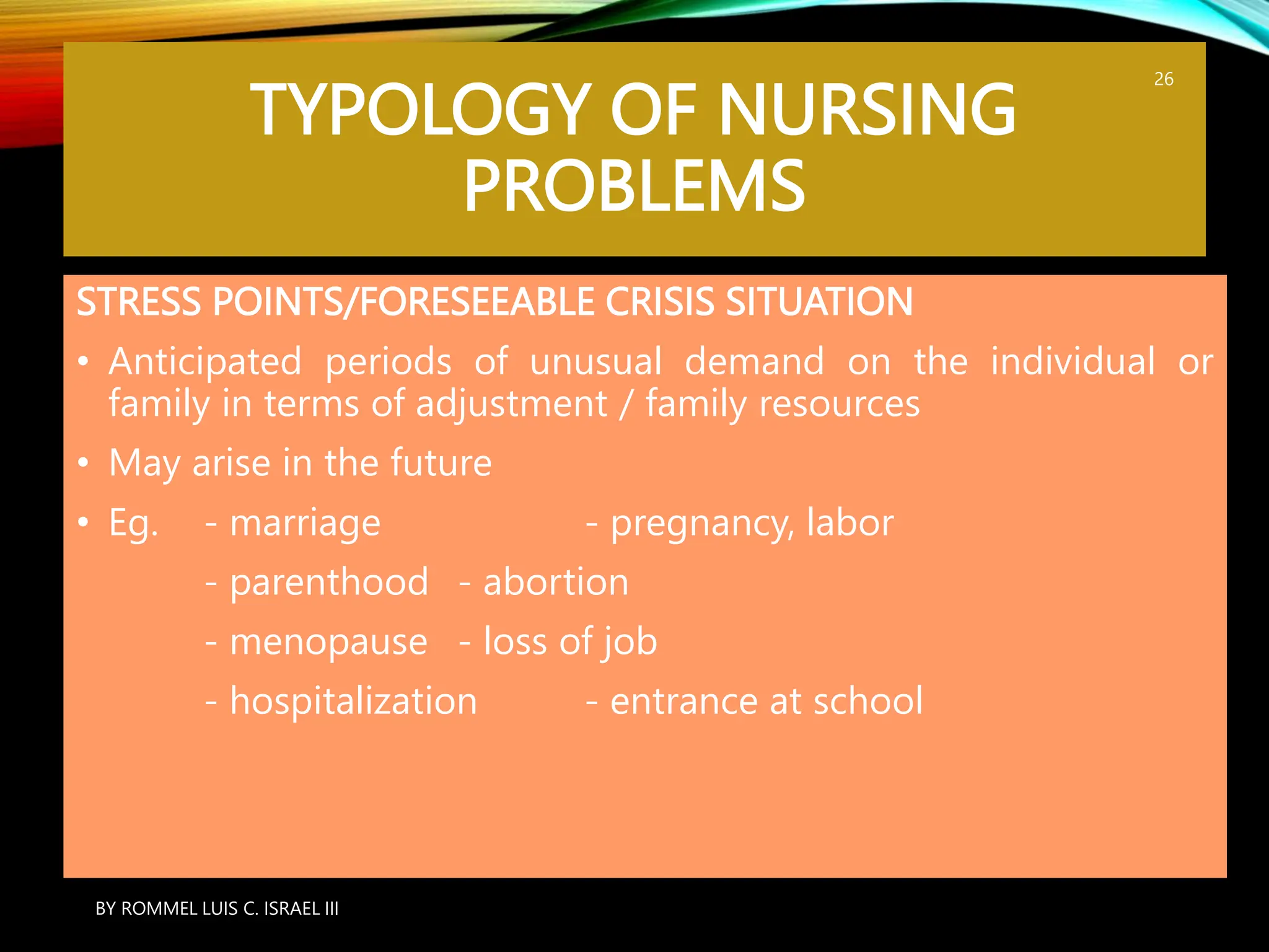 FAMILY HEALTH NURSING- TYPOLOGY OF FAMILY HEALTH PROBLEMS | PPTX