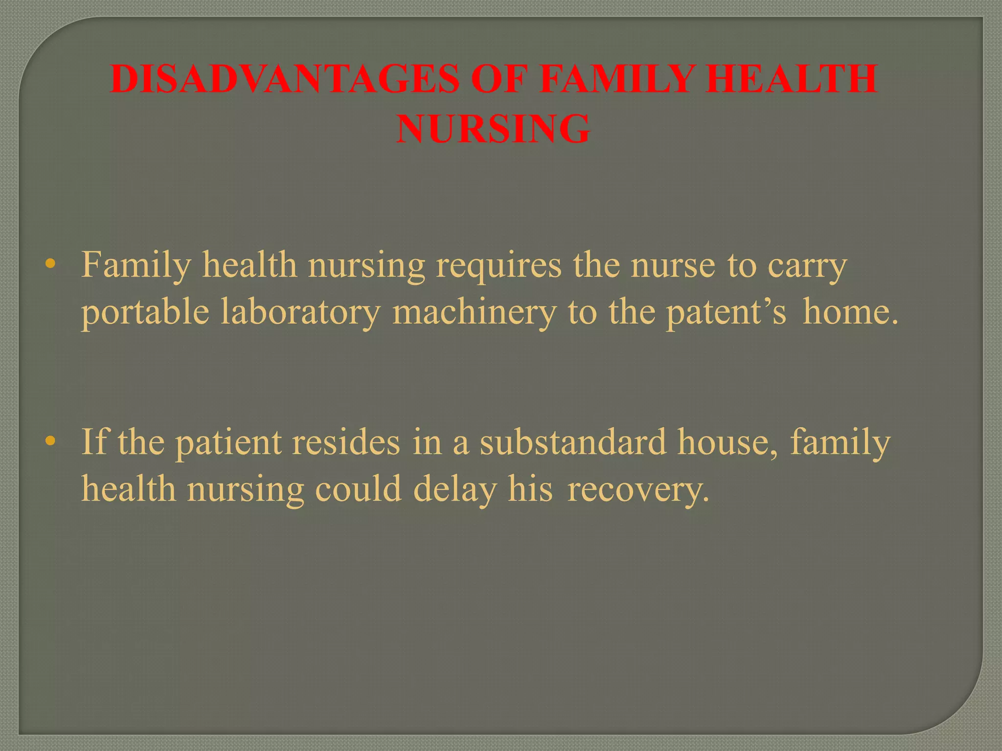 Family Health Nursing care | PPTX