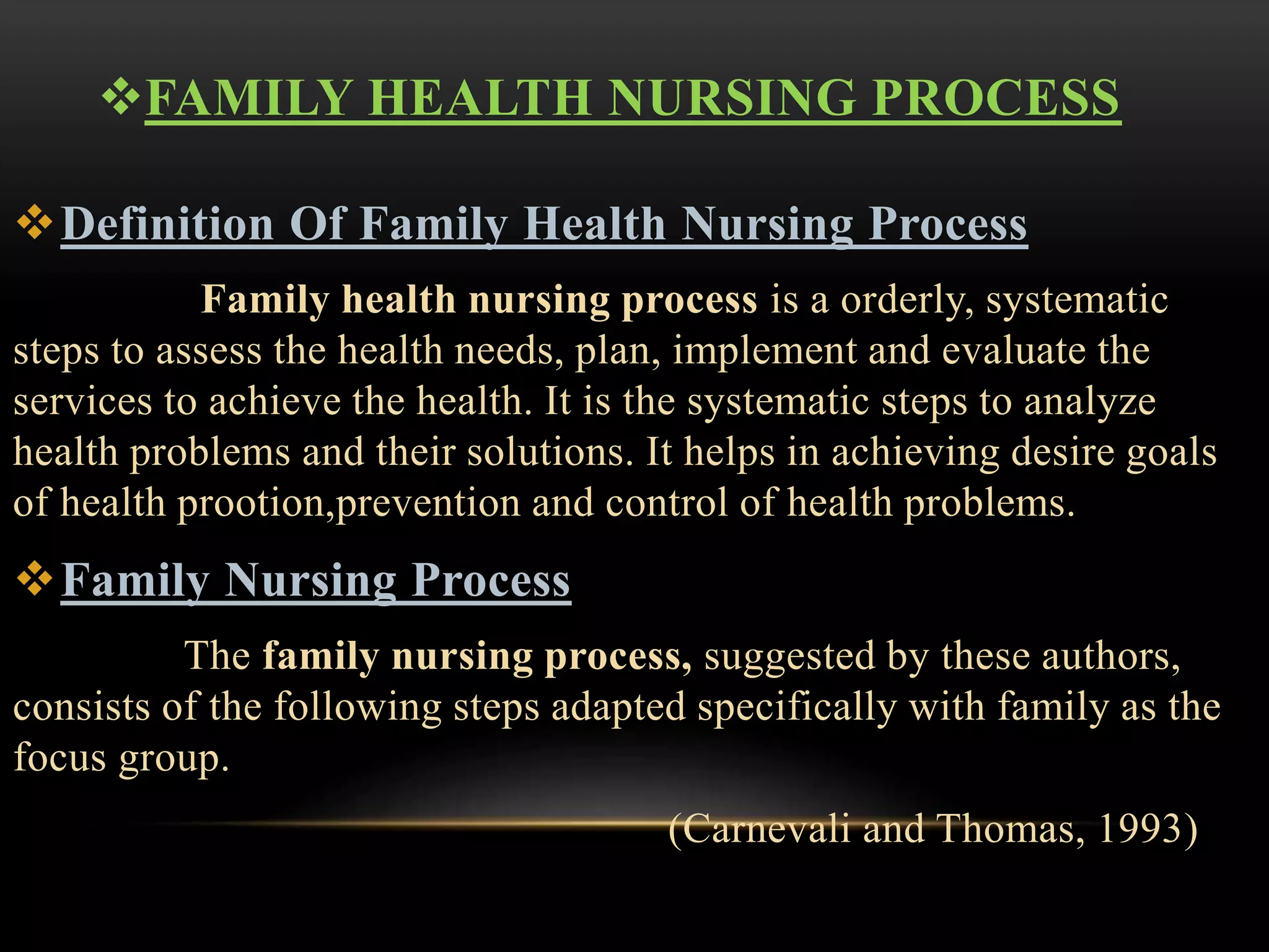 Family health nursing | PPTX