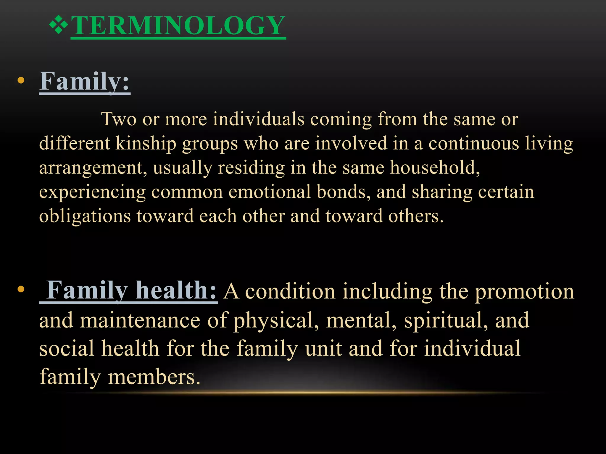 Family health nursing | PPTX